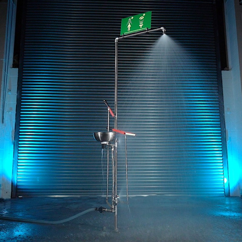 Self-Draining Safety Shower | Aqua Safety Showers